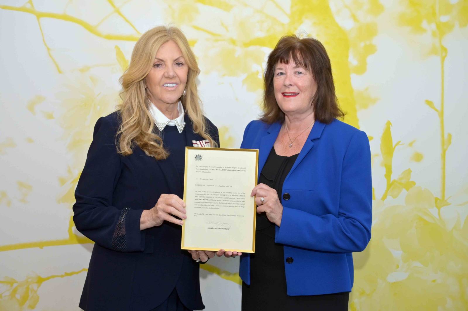 APPOINTMENT OF A NEW DEPUTY LIEUTENANT - Lieutenancy of Lanarkshire
